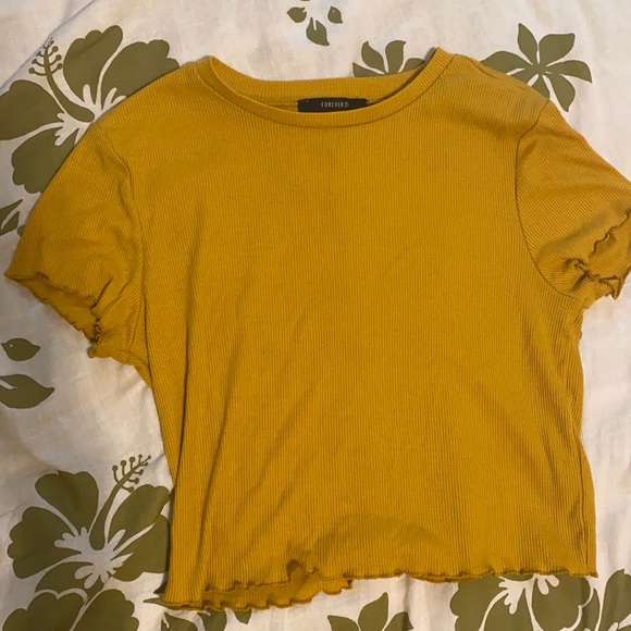 Forever 21 | Tops | Ribbed Yellow Top 8s 90s Vibes | Poshmark